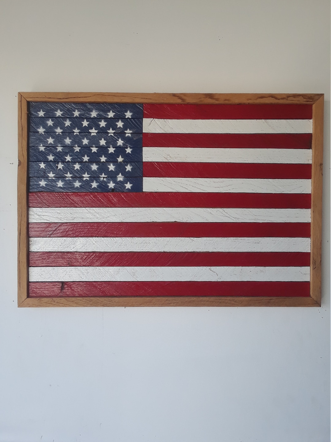 Redwood Inlay American Flag - Etsy