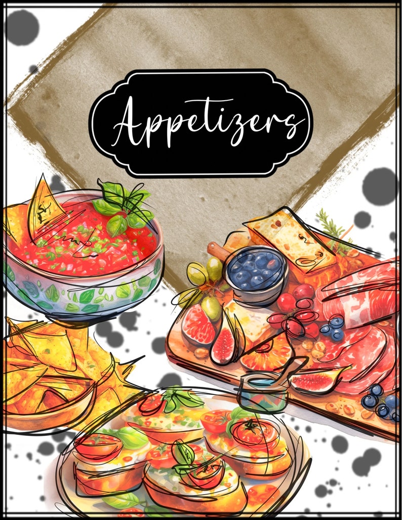 Recipe Book Template (watercolor Style) Printable - Etsy