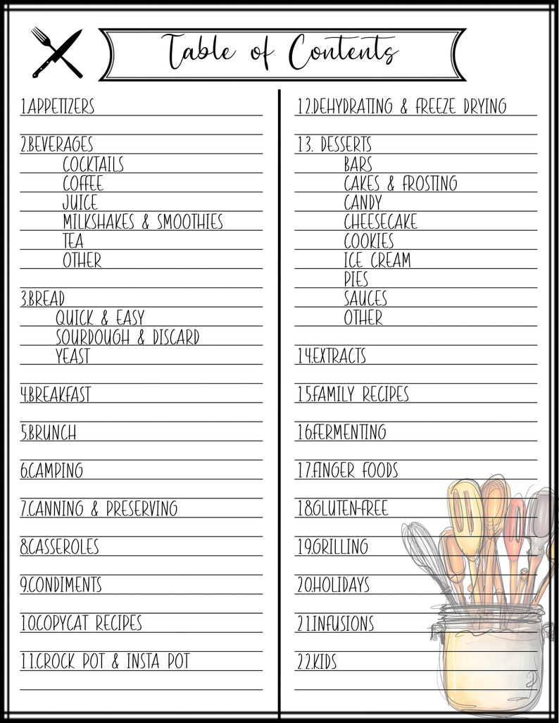 Recipe Book Template (watercolor Style) Printable - Etsy