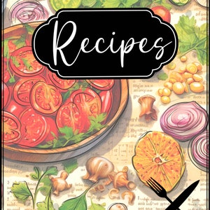 Recipe Book Template (watercolor Style) Printable - Etsy