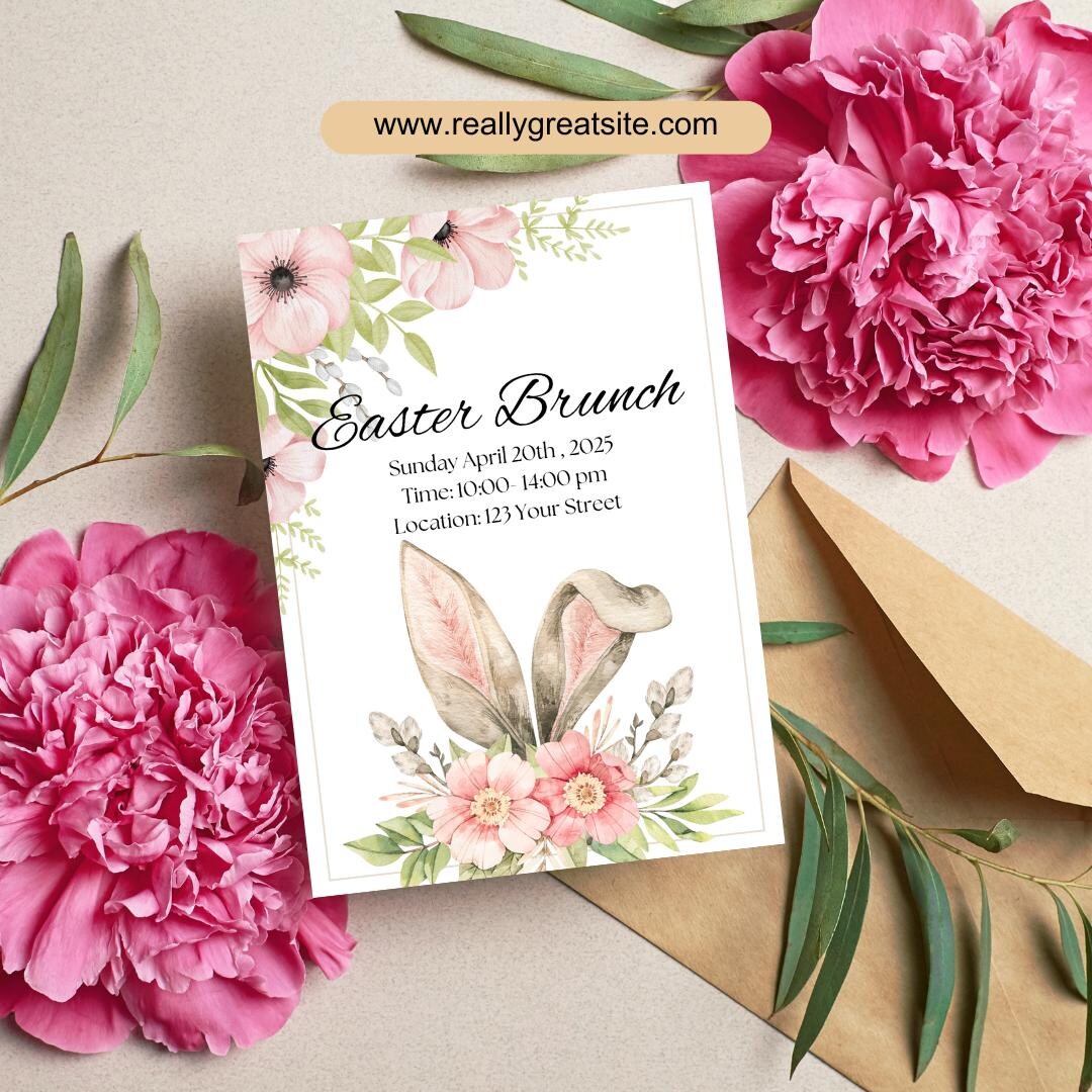 Editable Easter Flyer, Brunch Flyer, Family Easter Brunch - Etsy