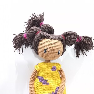African American Crochet Doll Pattern, Dark Skin Susie Black Doll ...
