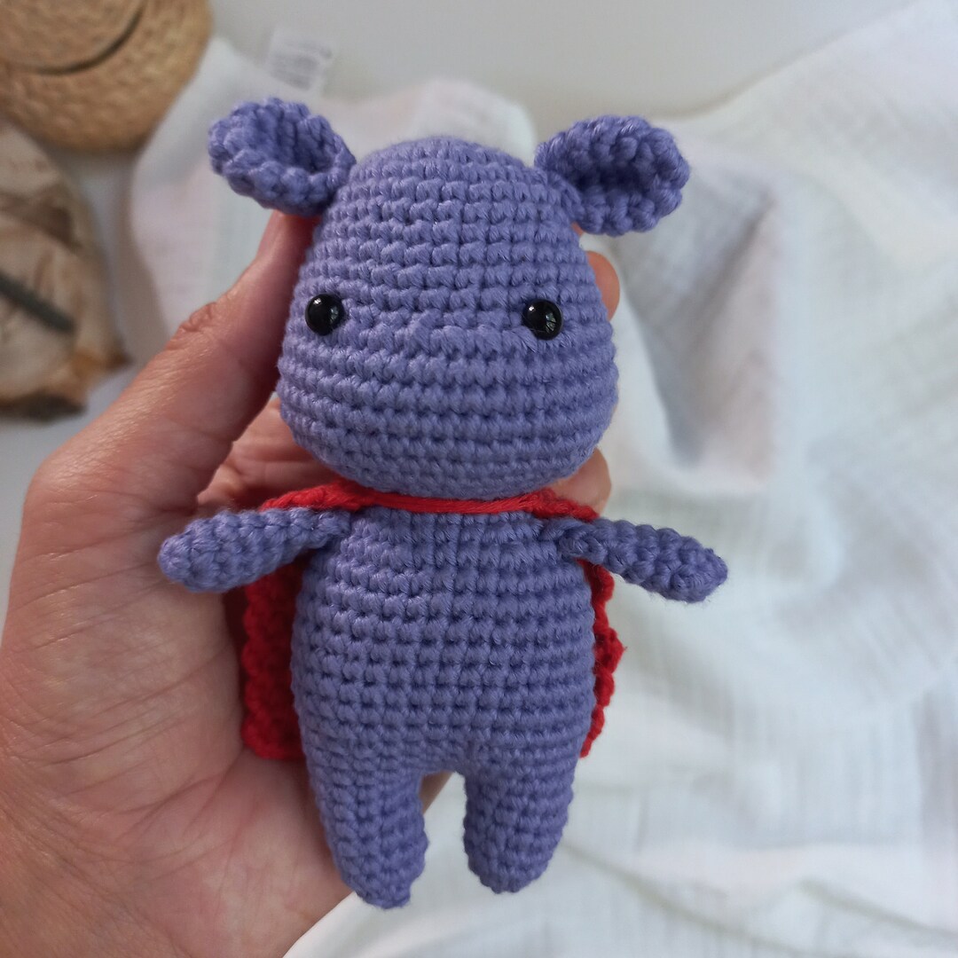 Mini Hippo Crochet Pattern, Superhero Amigurumi Hippopotamus Pattern ...