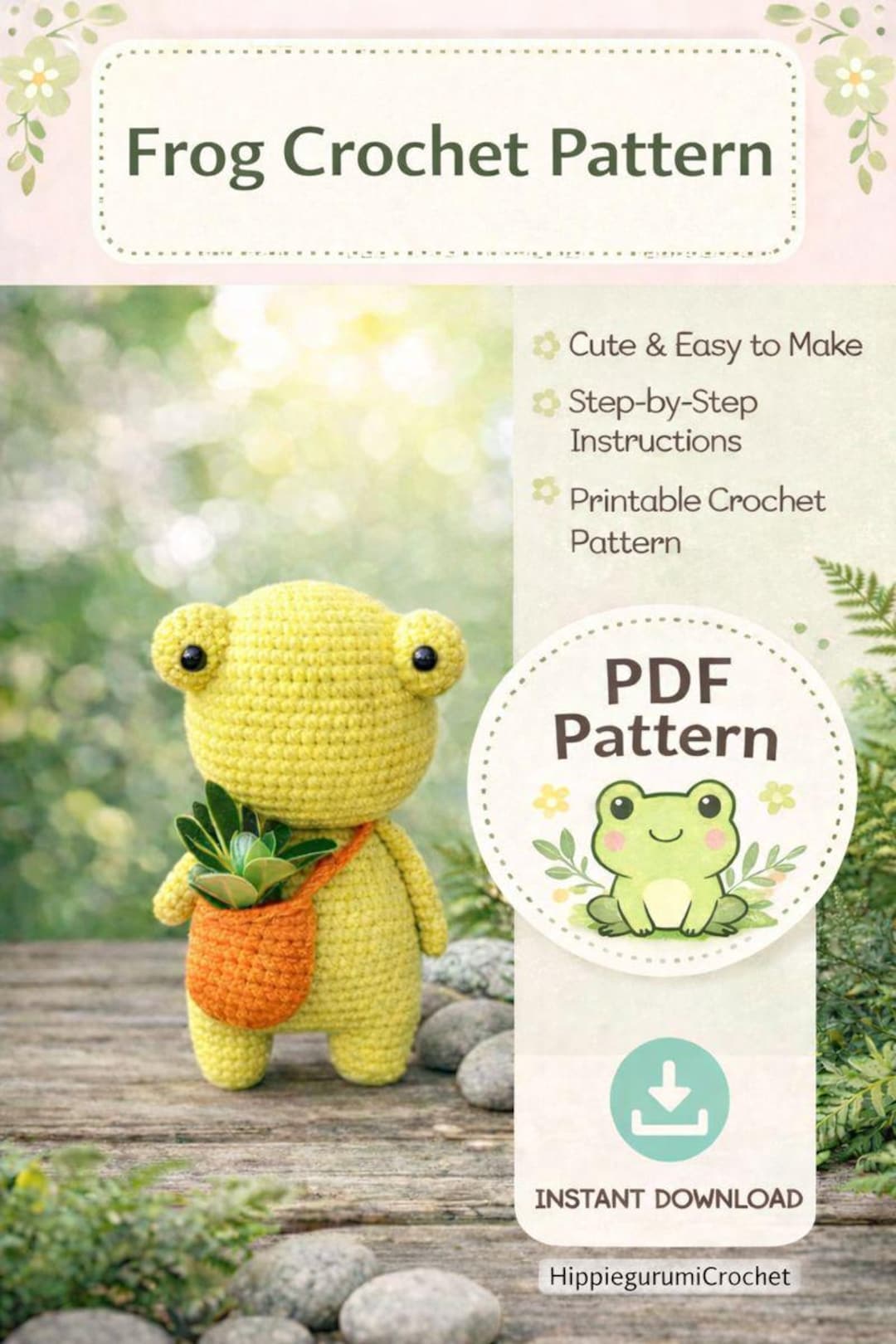 Frog Crochet Pattern – PDF Amigurumi Pattern (instant Download) - Etsy