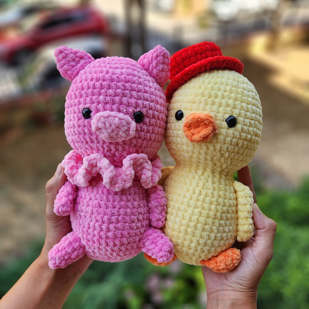 Crochet Pattern Chicken, Plushy Chicken, Crochet Pig Pattern, Crochet ...