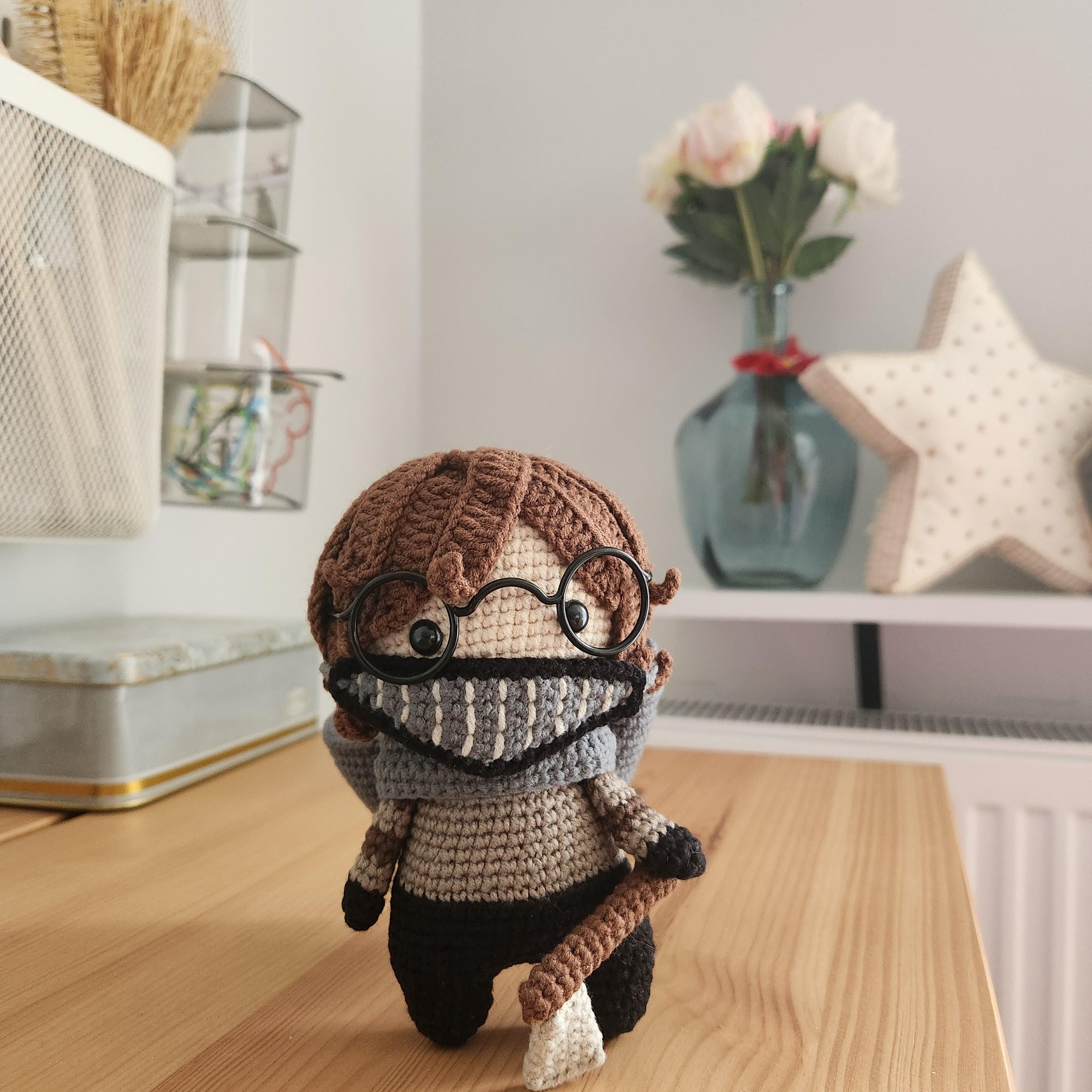 Ticci-toby Creepypasta Crochet Doll, Office Desk Crochet Gift ...
