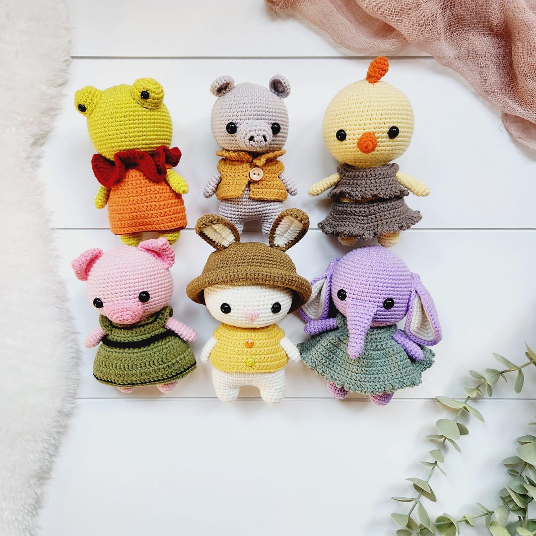 Crochet Pattern, Animals Crochet Pattern, Amigurumi Pattern, Bundle 6 ...