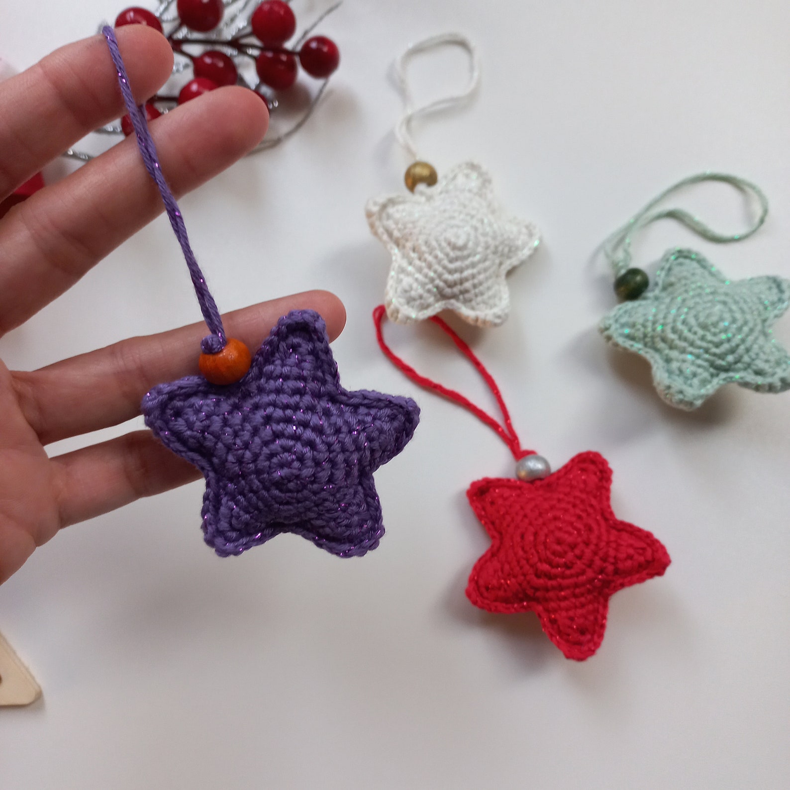 Crochet Christmas Star Ornament Pattern: Amigurumi Holiday Decor (PDF ...