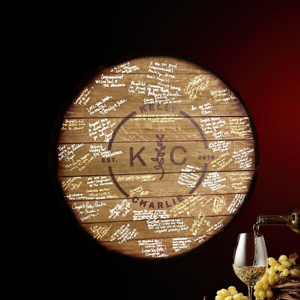 Wine Barrel Guest Book - Etsy