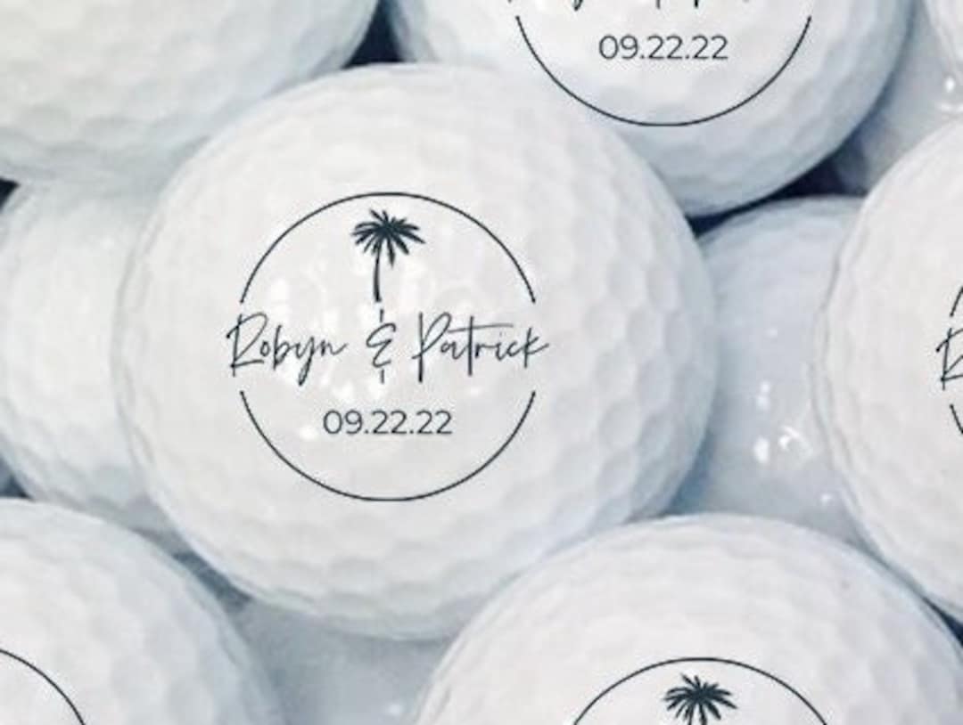 Tropical Wedding Golf Ball Favors Personalized Golf Balls Custom Golf ...