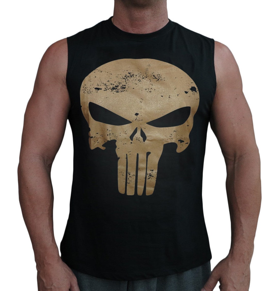 Skull Men's Workout Sleeveless Gym Tank Top - Etsy
