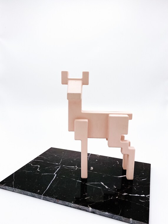 Vintage Monika Mulder Pink Deer for Ikea Danish Sculpture | Etsy