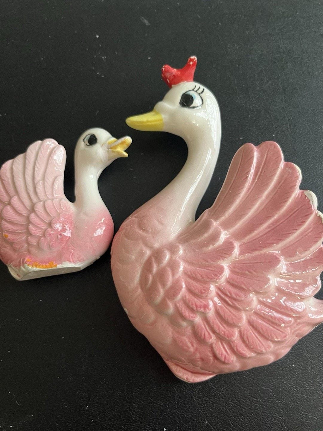 Bradley Swan and Baby Wall Plaques Crown Vintage Anthropomorphic - Etsy