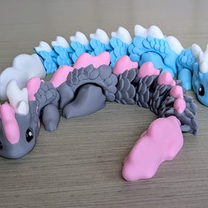 Articulated Dragon Fidget Toy, 3D Printed Poseable Dragon, Fantasy ...