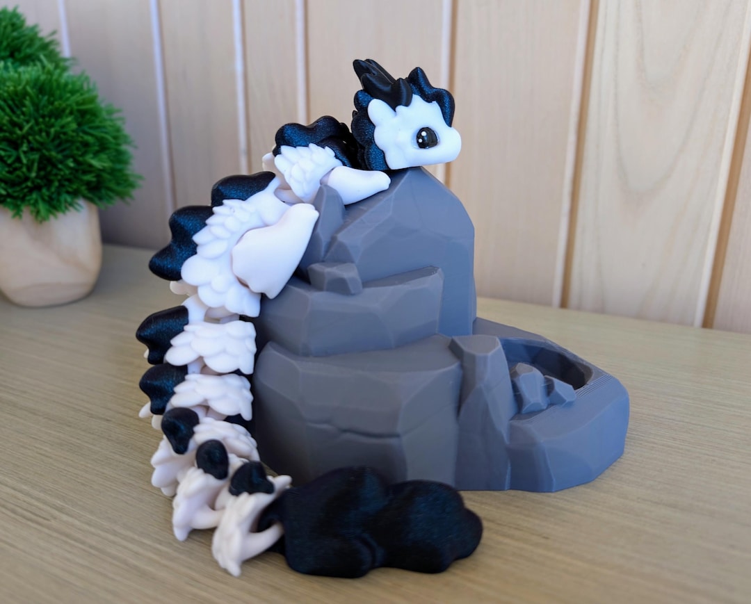 Articulated Dragon Fidget Toy, 3D Printed Poseable Dragon, Fantasy ...