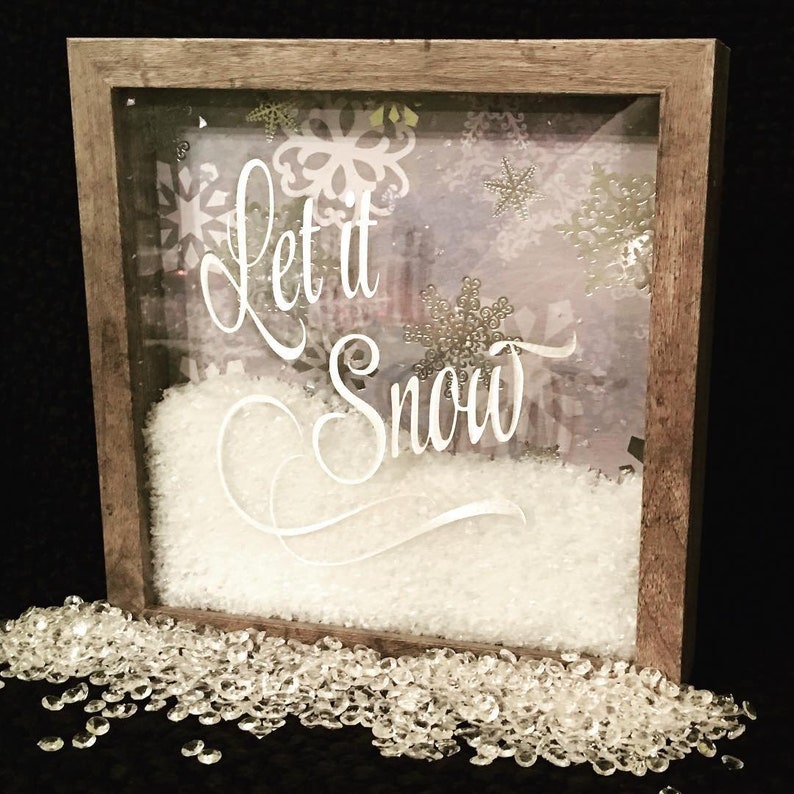 Let It Snow Shadow Box - Etsy