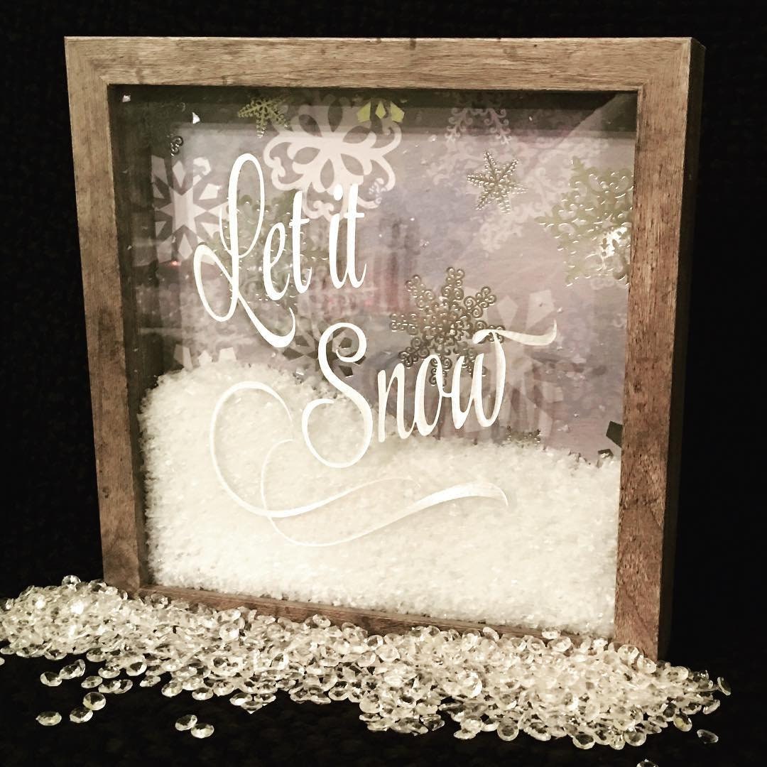 Let It Snow Shadow Box - Etsy