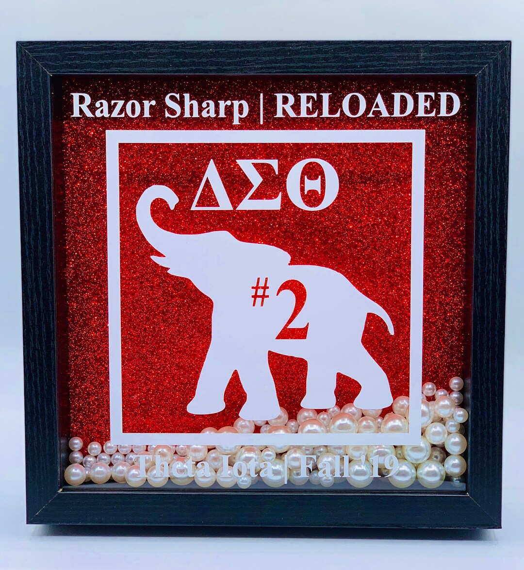 The **ORIGINAL** Personalized Elephant Shadow Box (red) - Delta Sigma ...