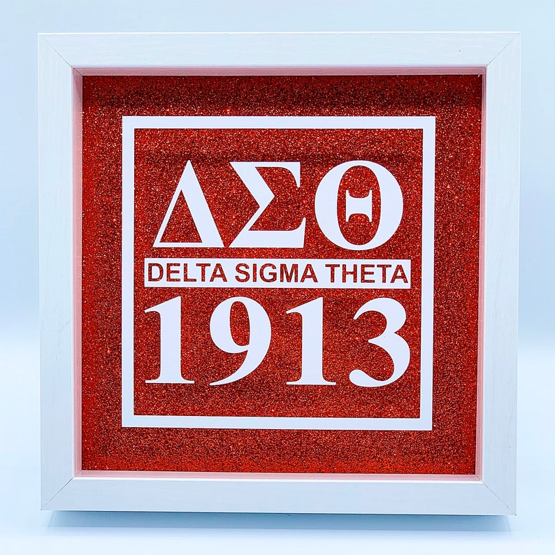 Delta Sigma Theta Shadow Box - Etsy