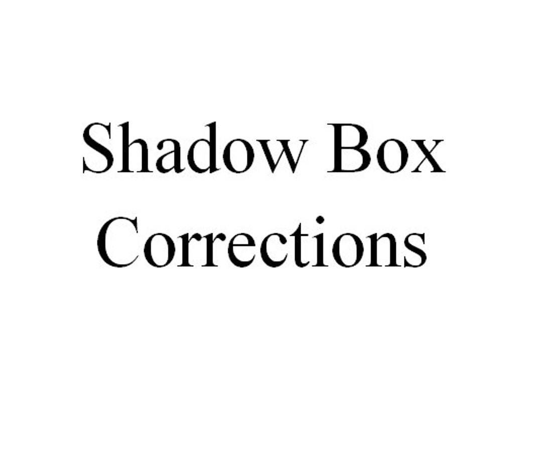 Shadow Box Corrections - Etsy