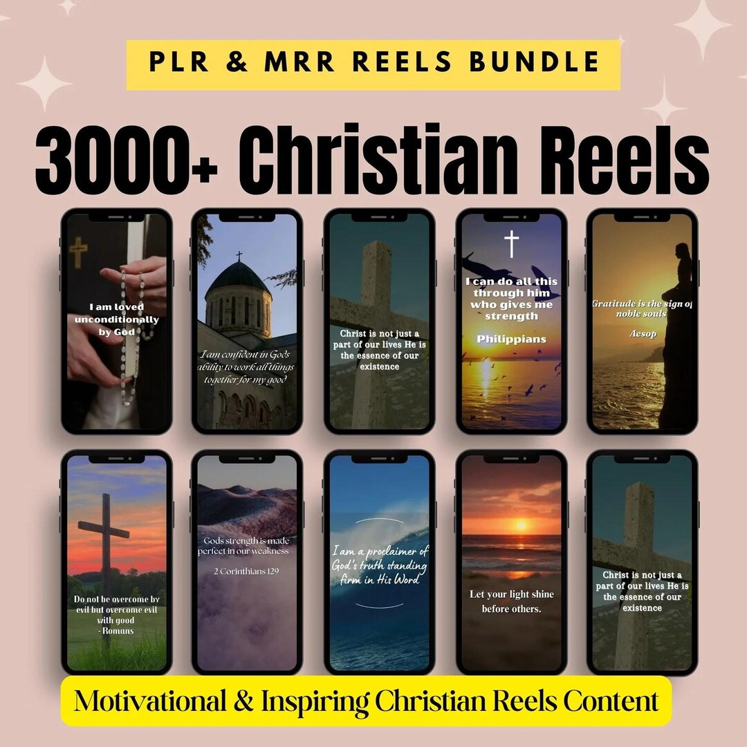 3000 Christian Reels Faceless Instagram Reels, Bible Verses, Quotes ...