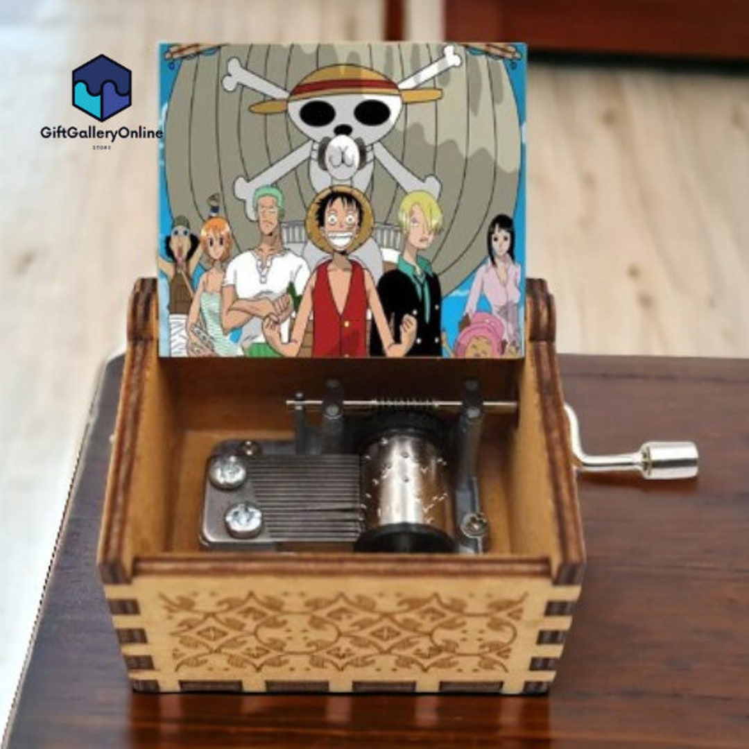 Anime One Piece Music Box Wooden Hand-cranked Music Box for Children ...
