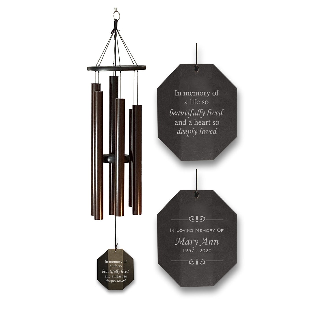 Memorial Wind Chime | Textured Copper, Amish Made - Etsy