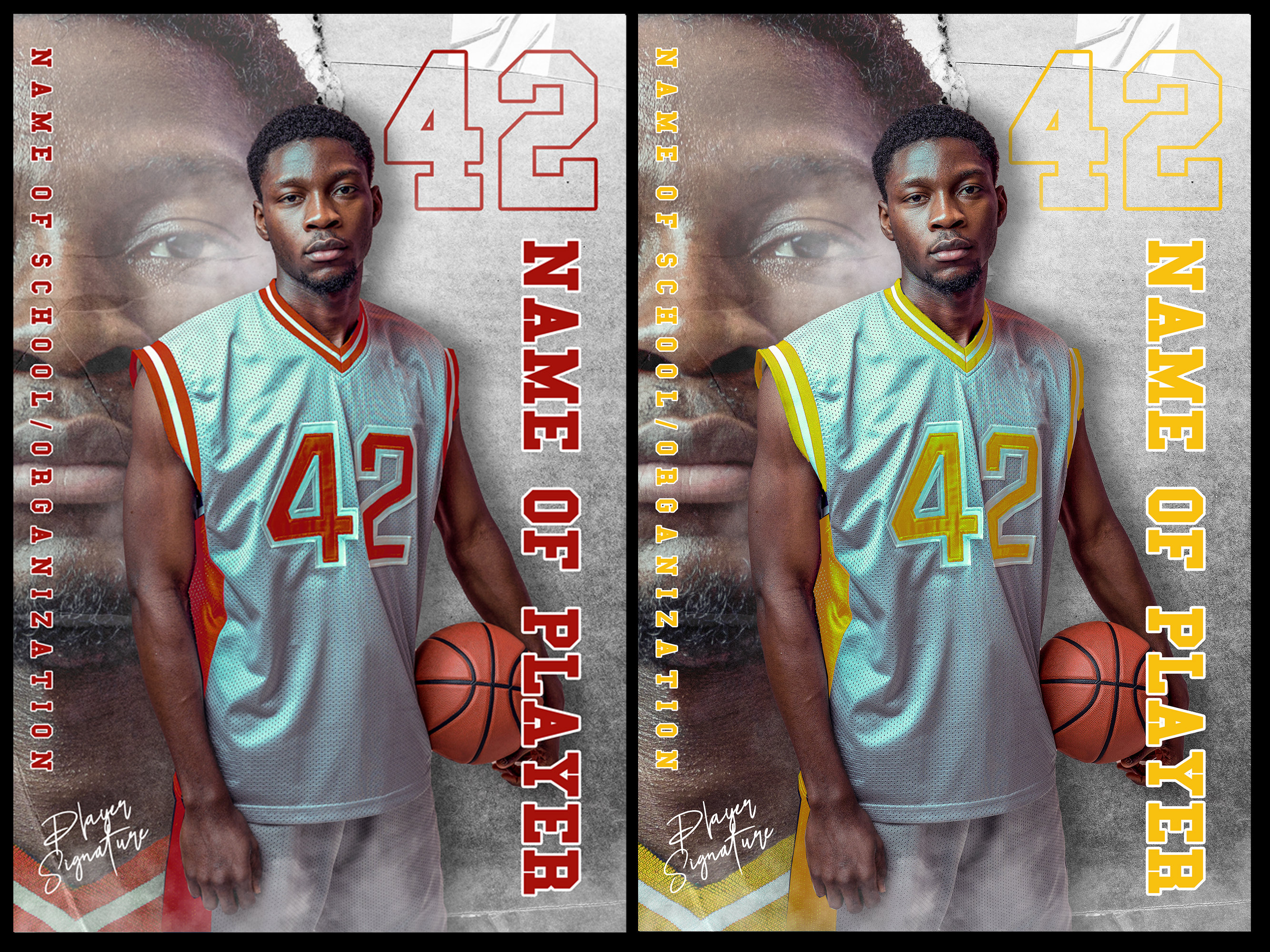 Sports Banner Digital Template / Senior Banner Basketball Template ...
