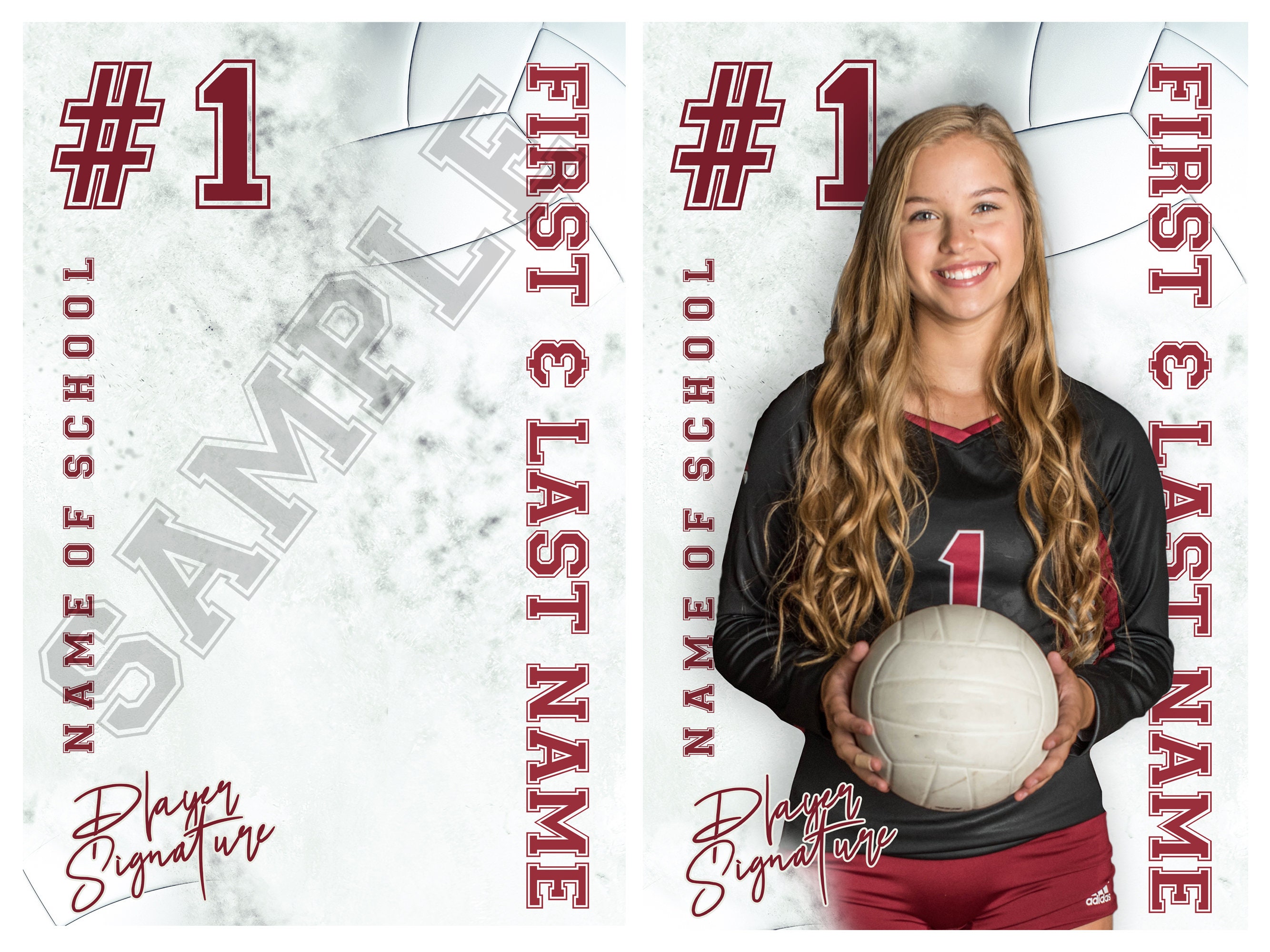 Volleyball Senior Banner Template, Photo Poster (digital Download) - Etsy
