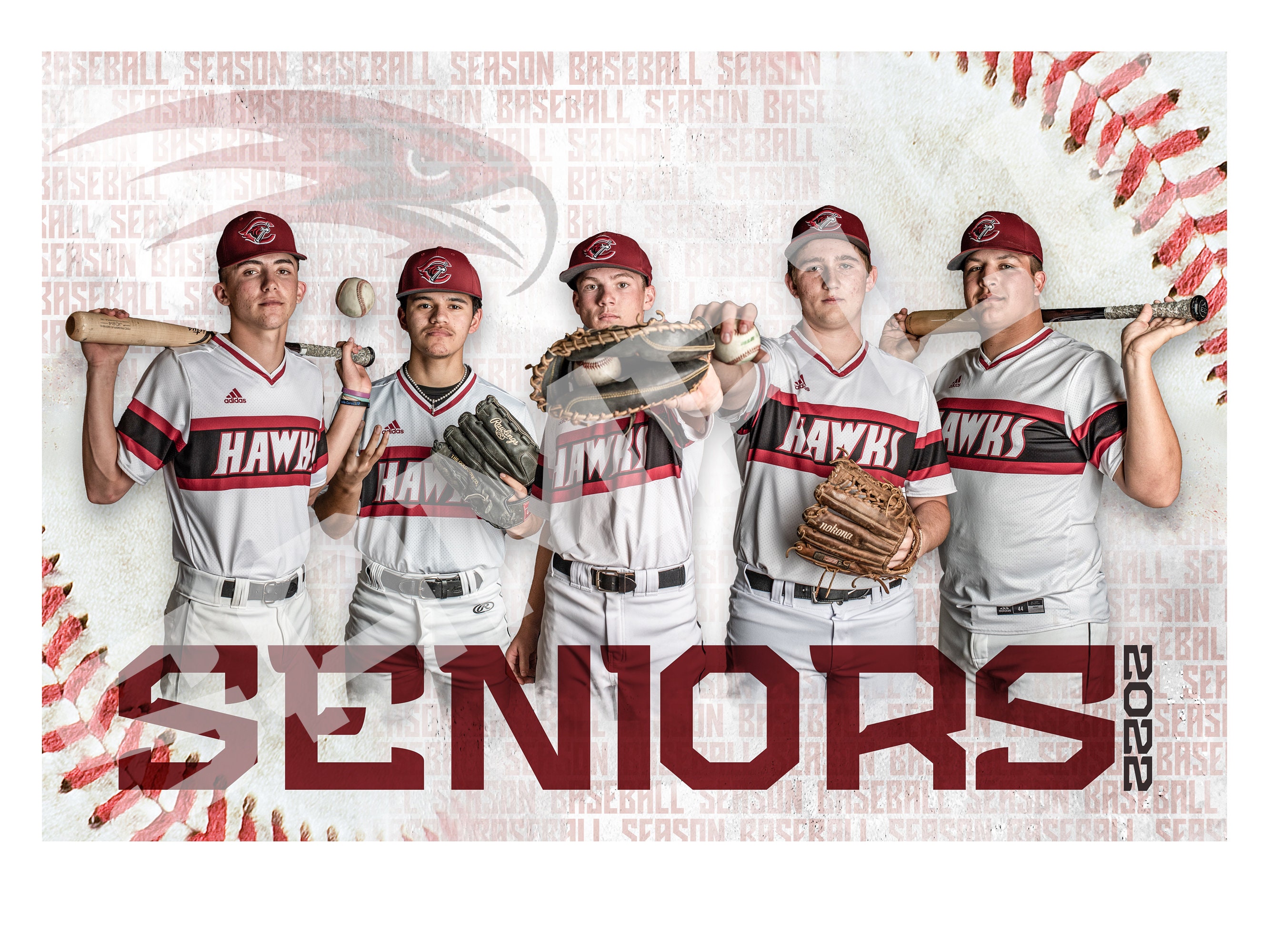 Sports Banner Digital Template / Senior Banner Baseball Template ...