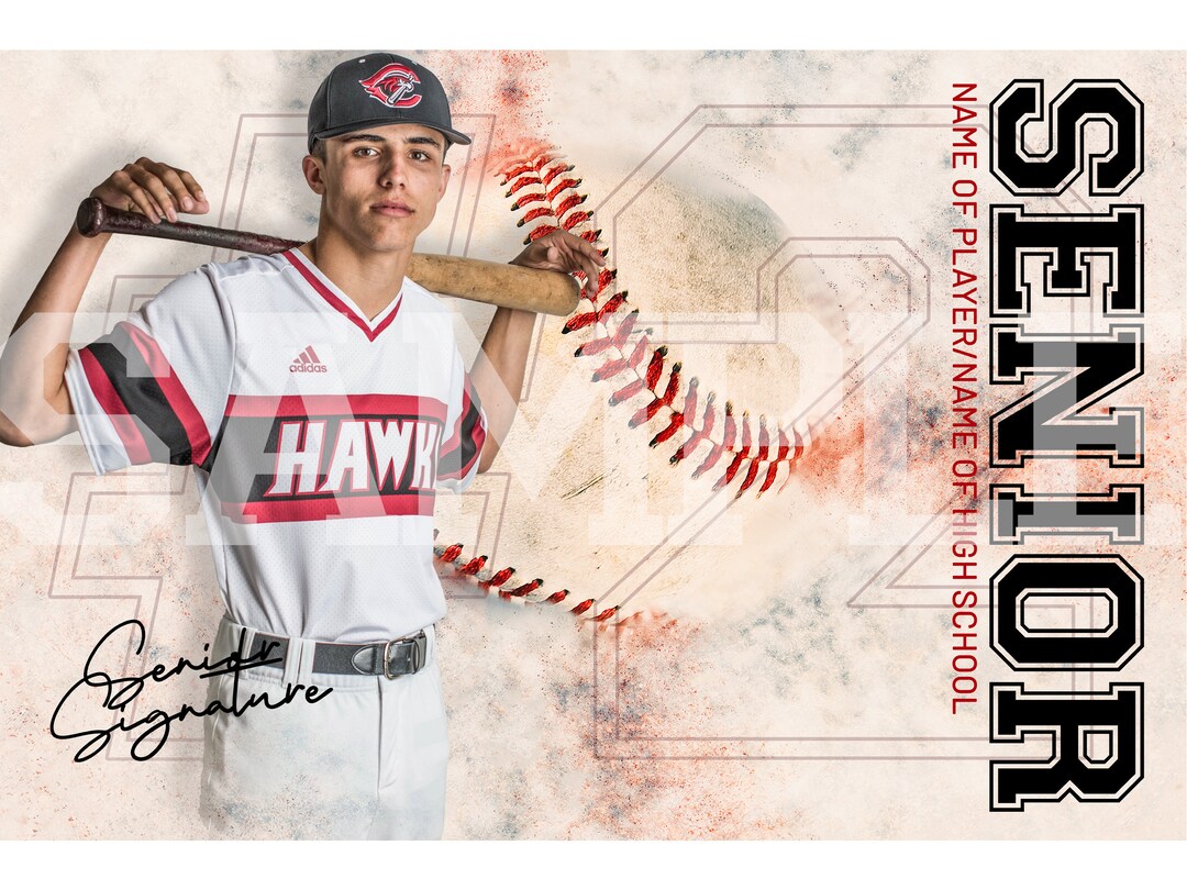 Sports Banner Digital Background / Senior Banner Baseball / Digital ...