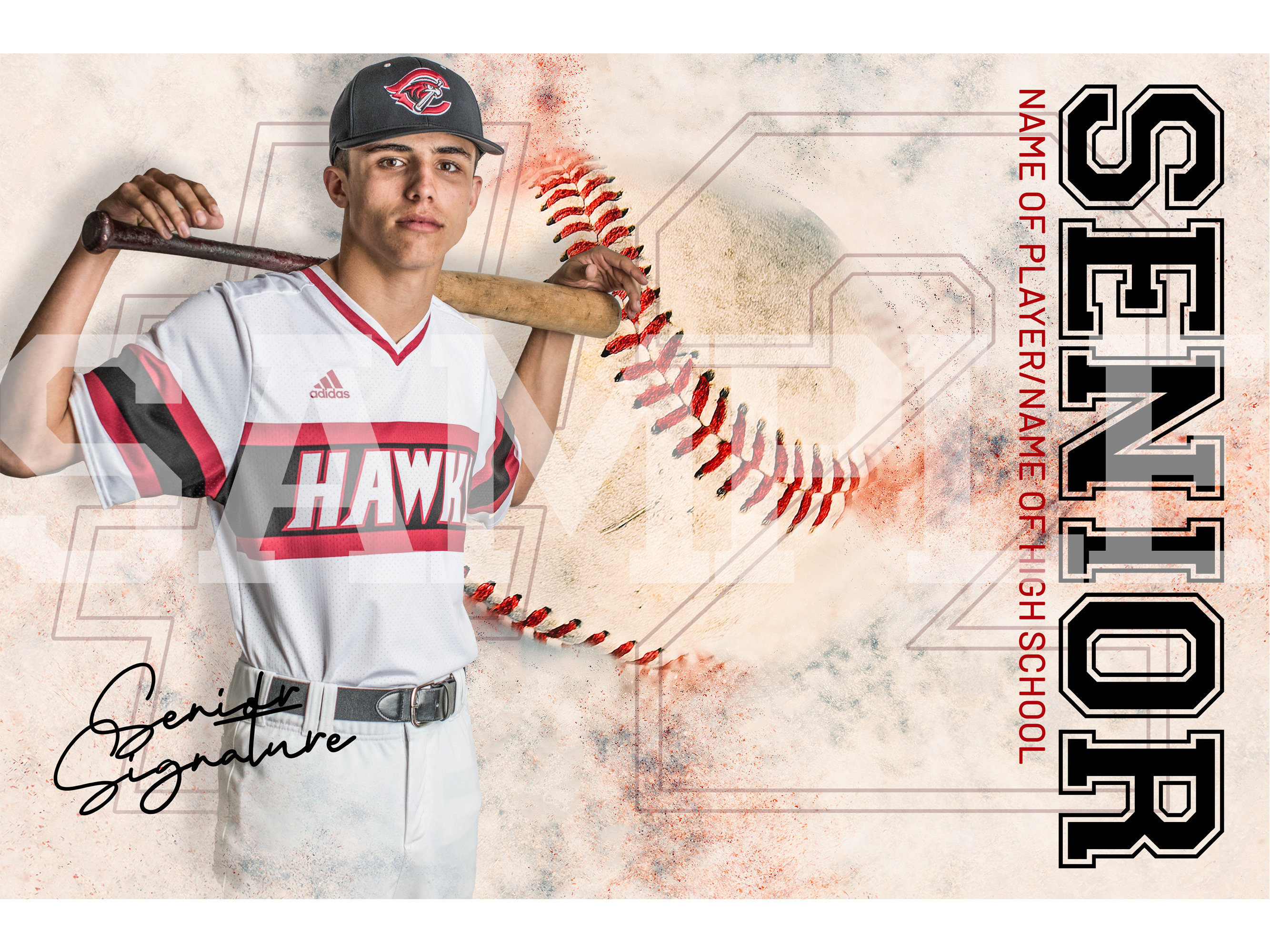 Sports Banner Digital Background / Senior Banner Baseball / Digital ...