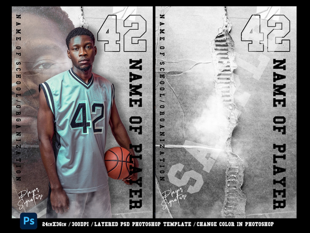 Sports Banner Digital Template / Senior Banner Basketball Template ...