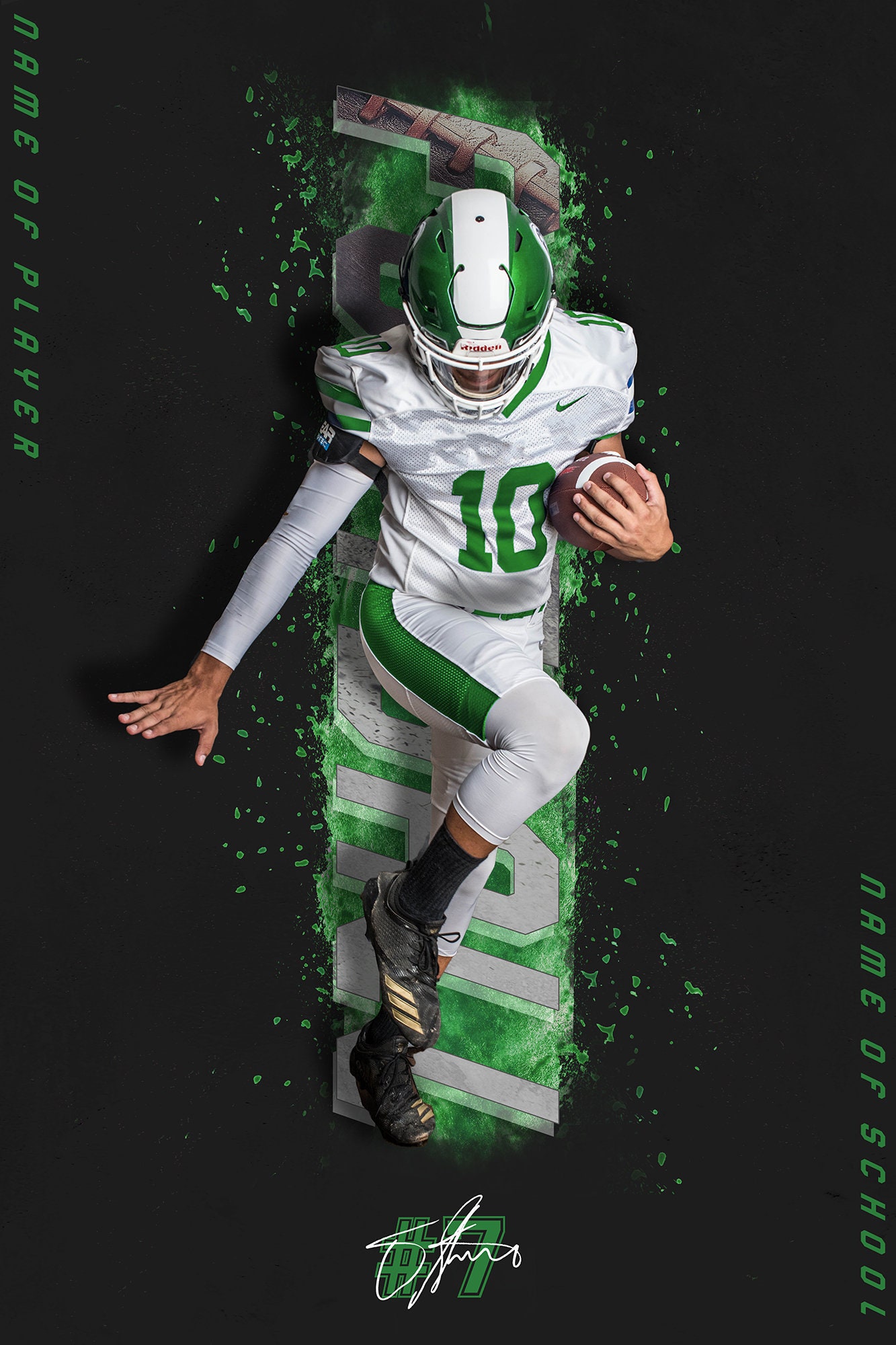 Sports Banner Digital Template / Senior Banner Football - Etsy