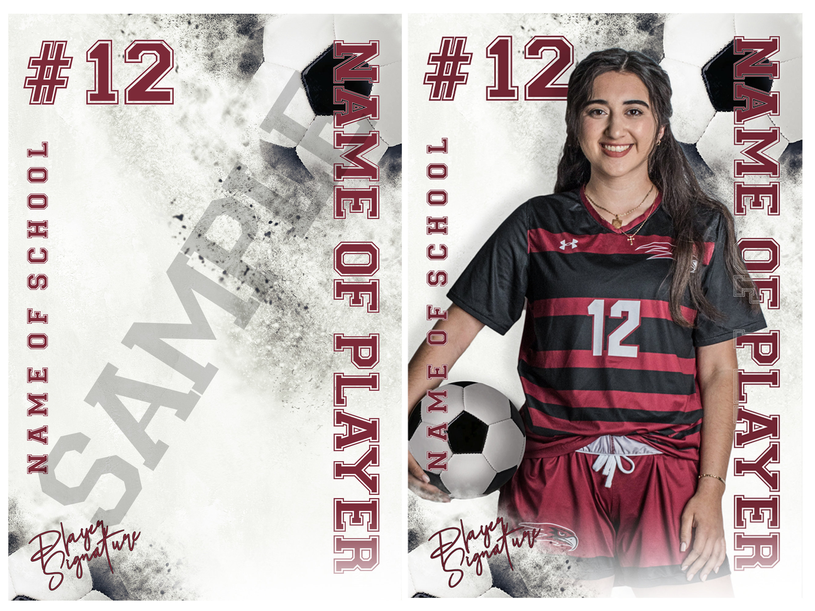 Sports Banner Digital Template / Senior Banner Soccer Template ...