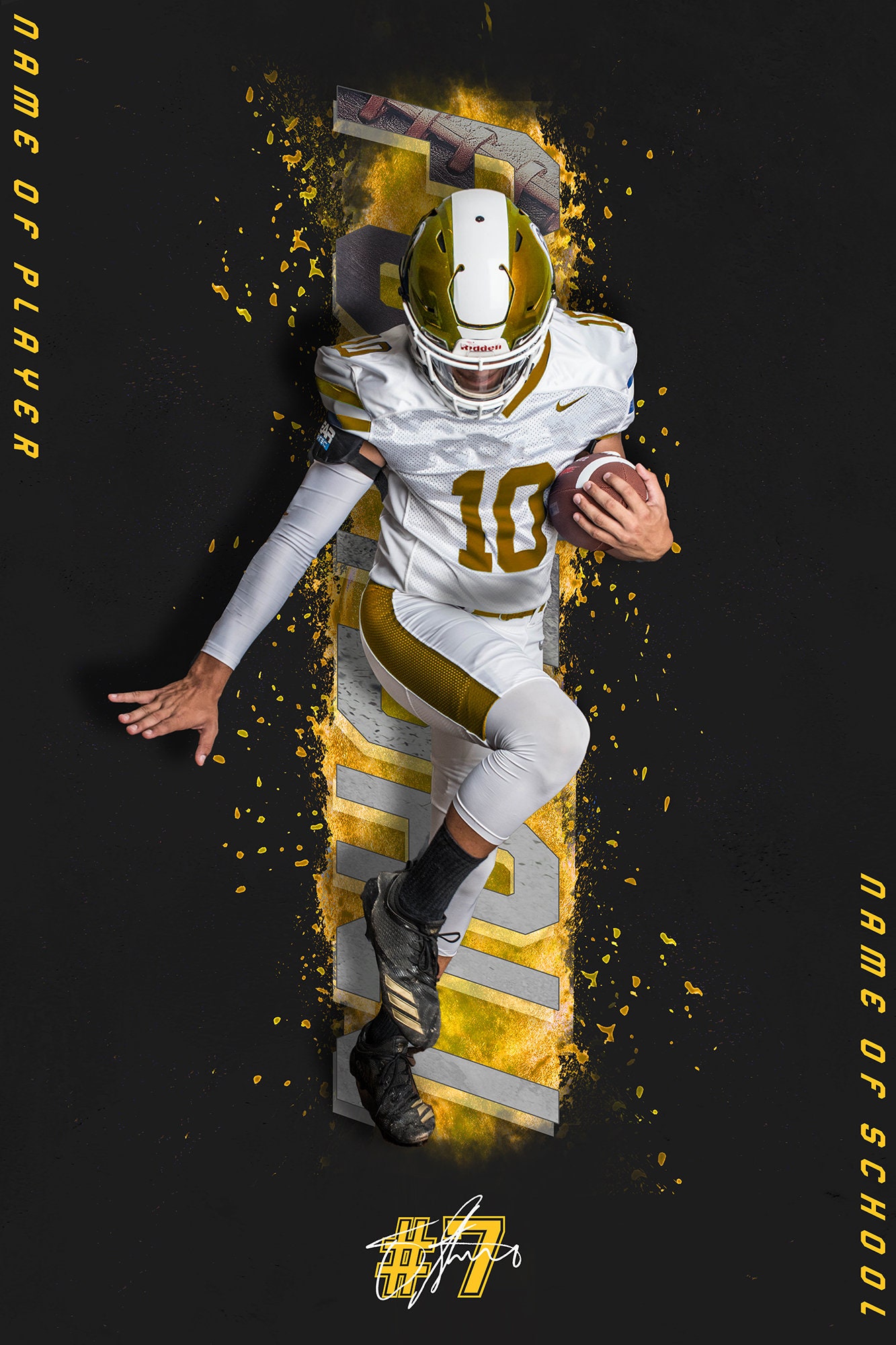 Sports Banner Digital Template / Senior Banner Football - Etsy