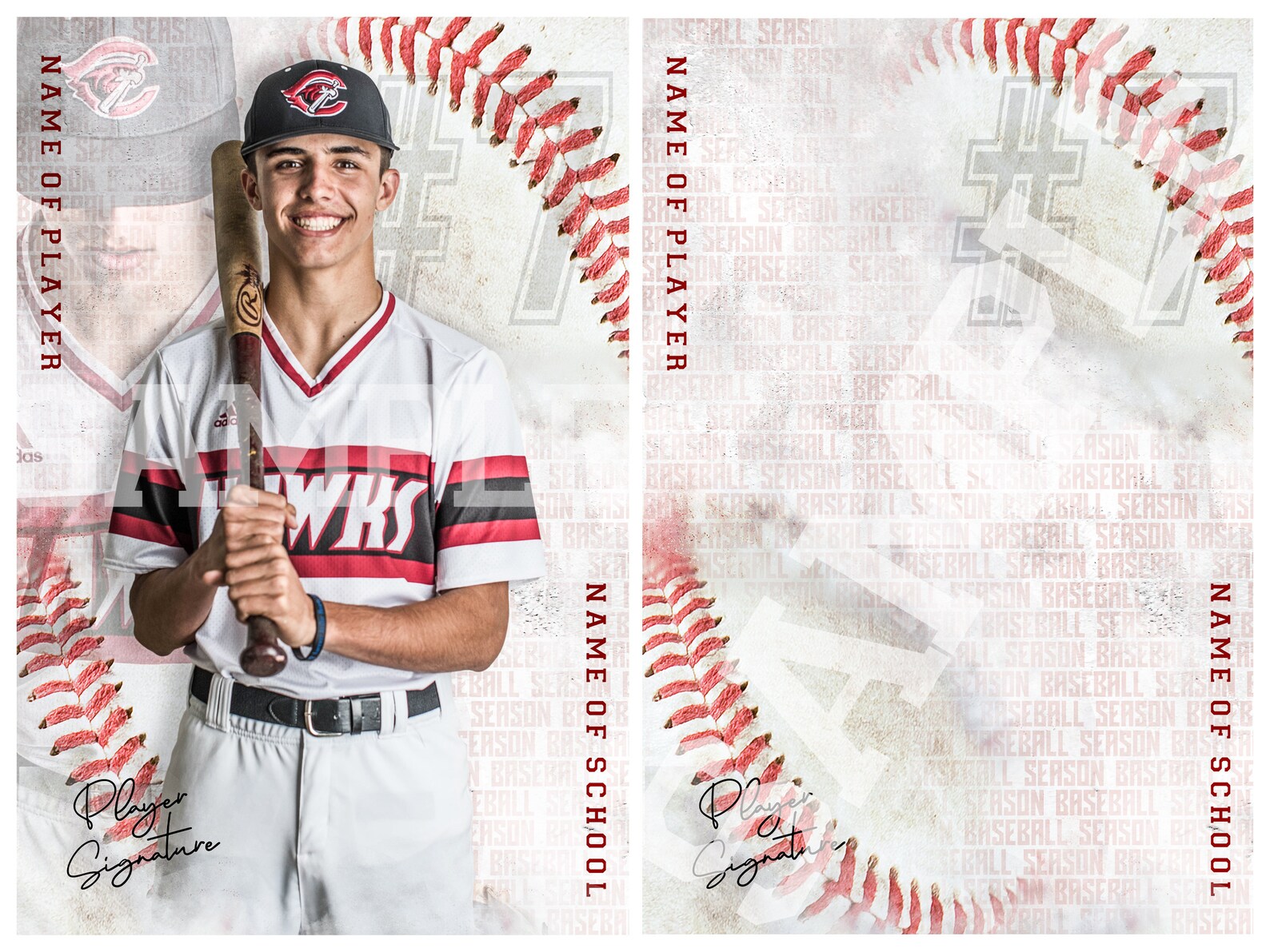 Sports Banner Digital Template / Senior Banner Baseball Template ...