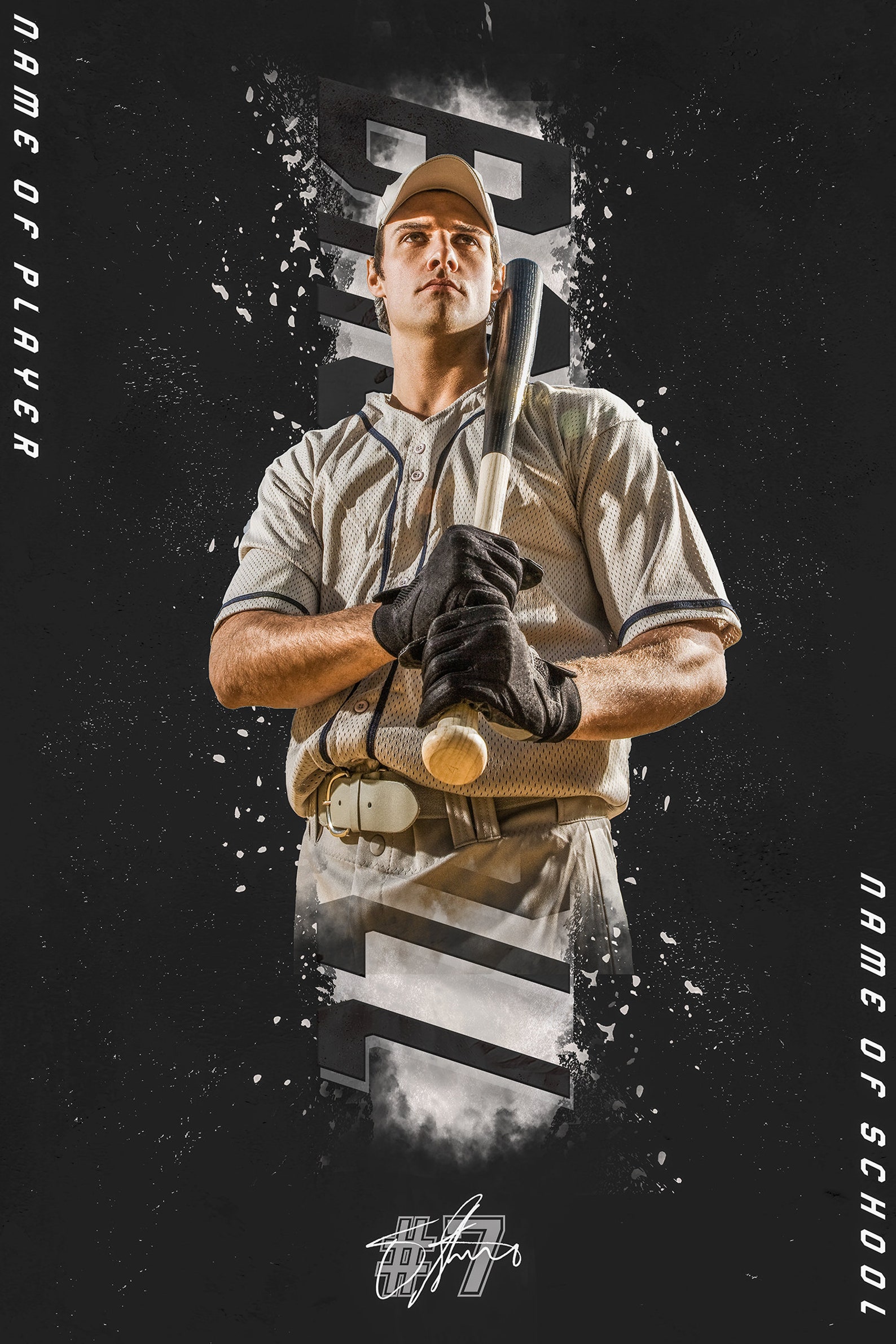 Sports Banner Digital Template / Senior Banner Baseball Template ...