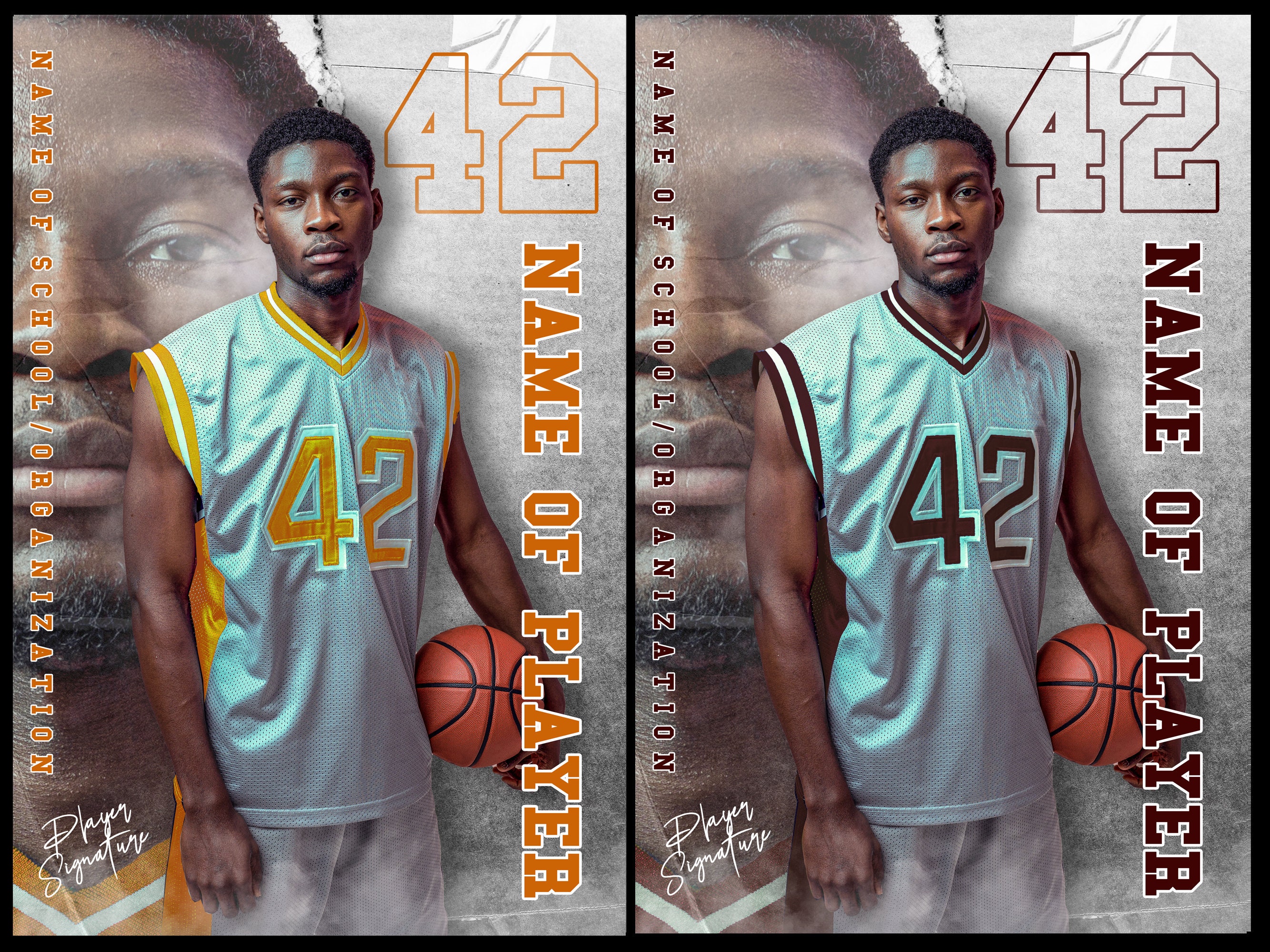 Sports Banner Digital Template / Senior Banner Basketball Template ...