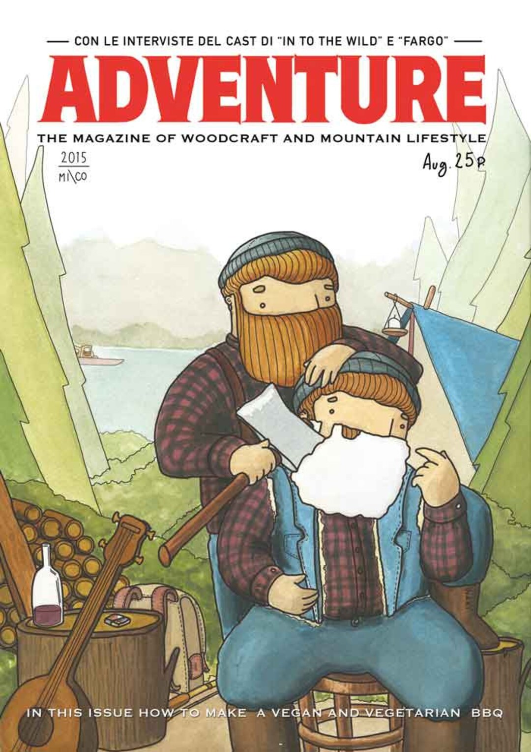 PRINT Beardy Bear Twins - Etsy