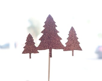 Tree cupcake topper | Etsy