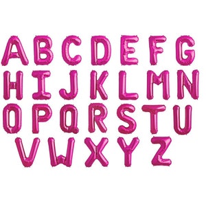 Magenta Pink Letter Balloons Small Air Filled 14 Inch Mylar Letters - Etsy