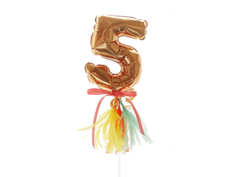 Mini Number Balloon Cake Topper / Wand / Table Number / - Etsy