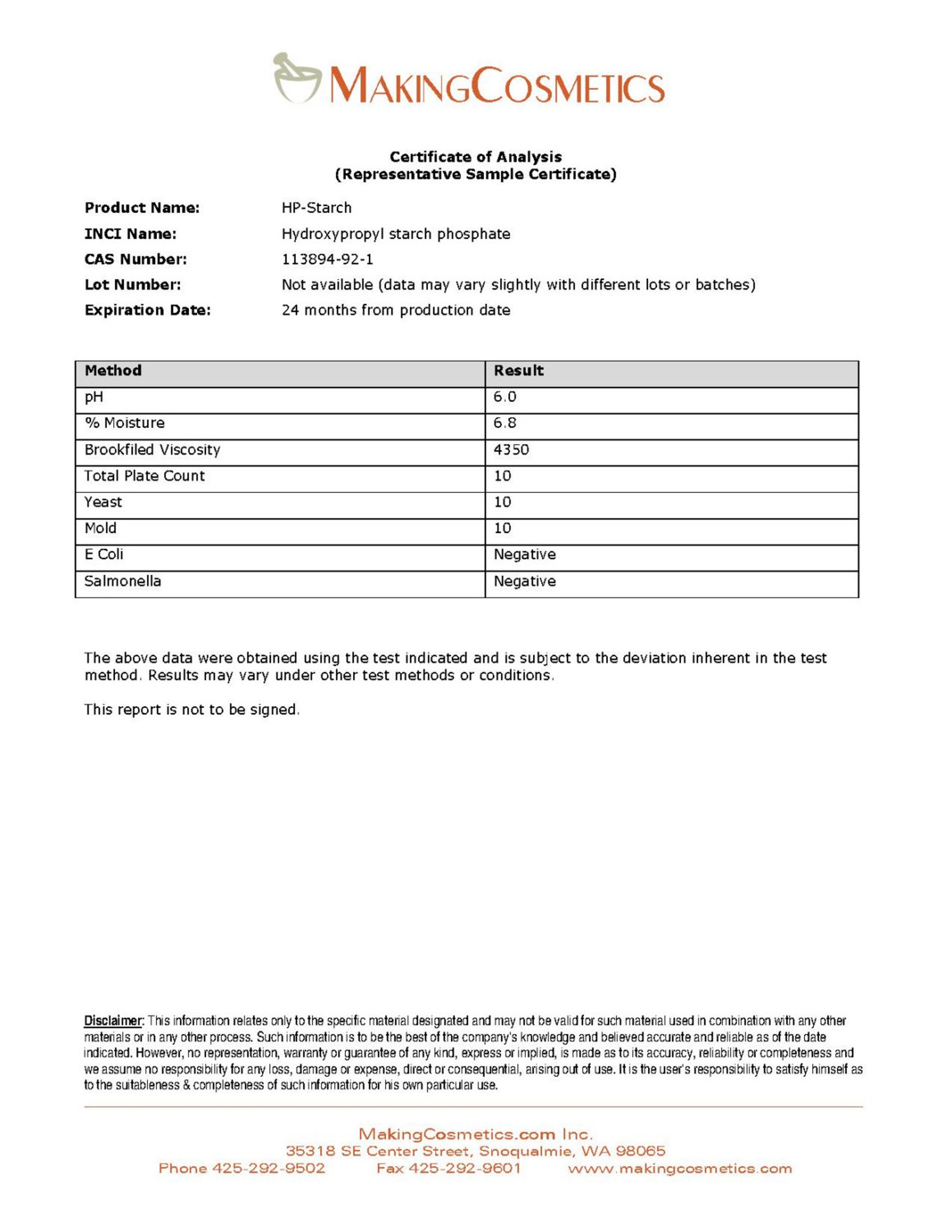 Makingcosmetics HP Starch Cosmetic Ingredient - Etsy