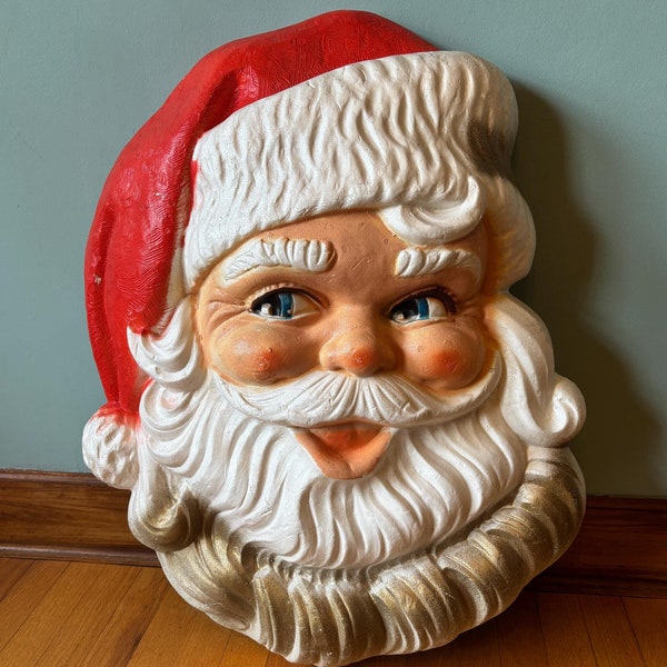 Santa Head Wall Hanging - Etsy