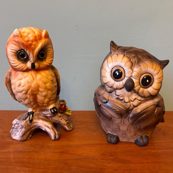 Ceramic Owl Lamp Vintage - Etsy