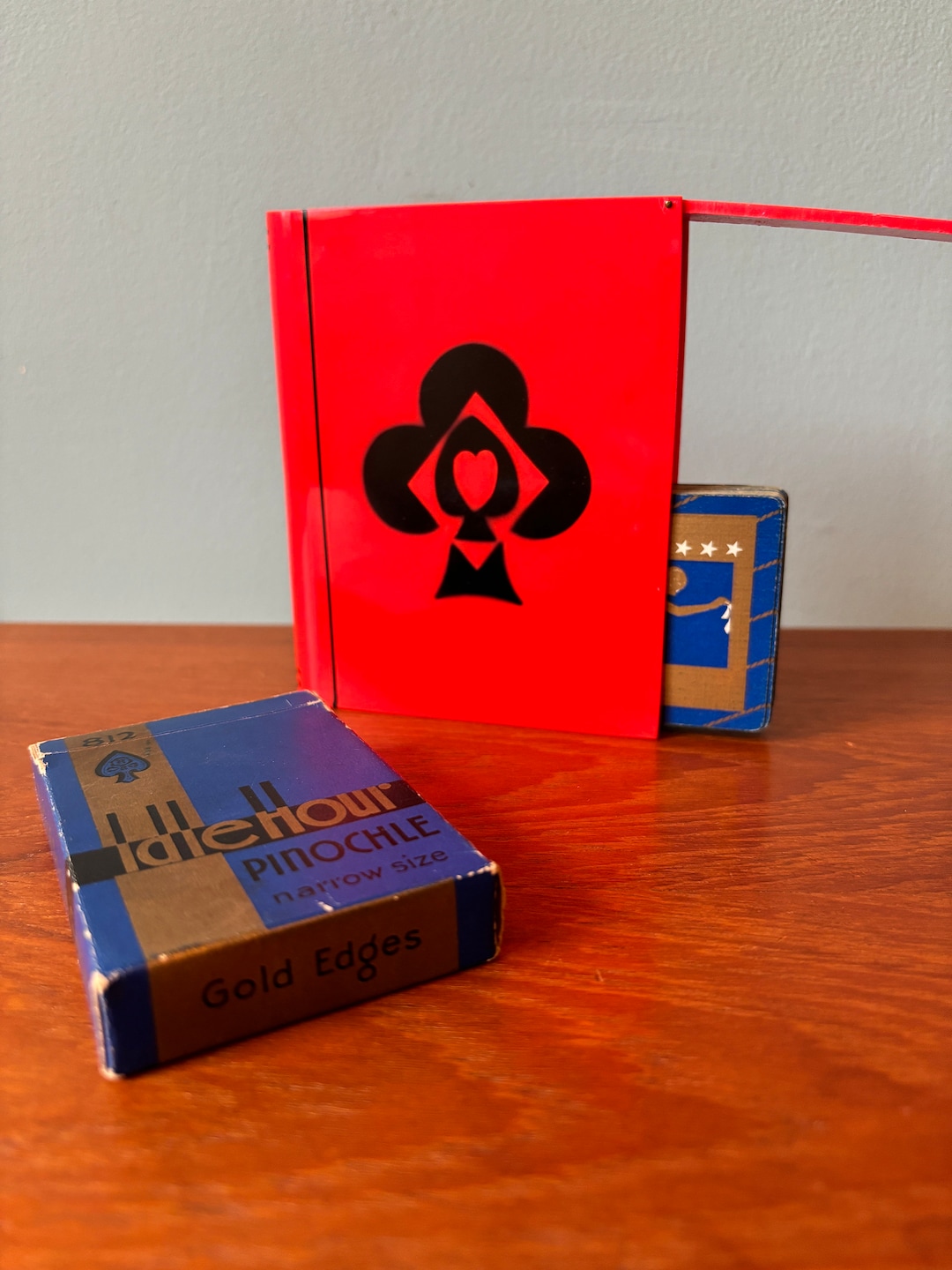 Vintage Plastic Red Club Playing Card Case, Retro Antique Card Case - Etsy