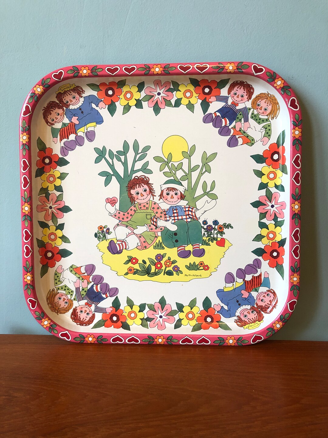 Vintage Retro Square Serving Tray, Daher Decorated Ware Mid Century ...