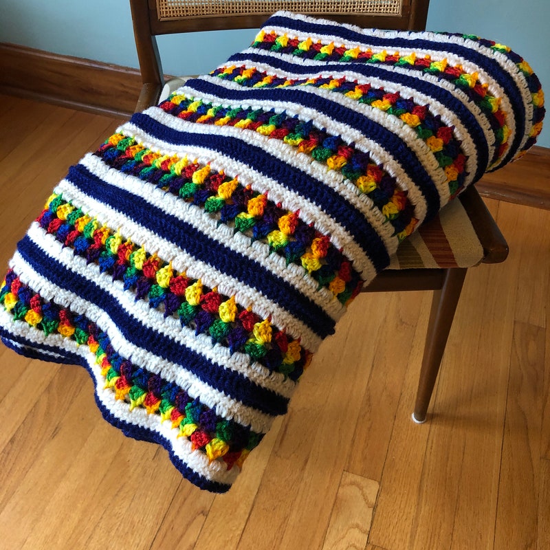 Striped Afghan - Etsy