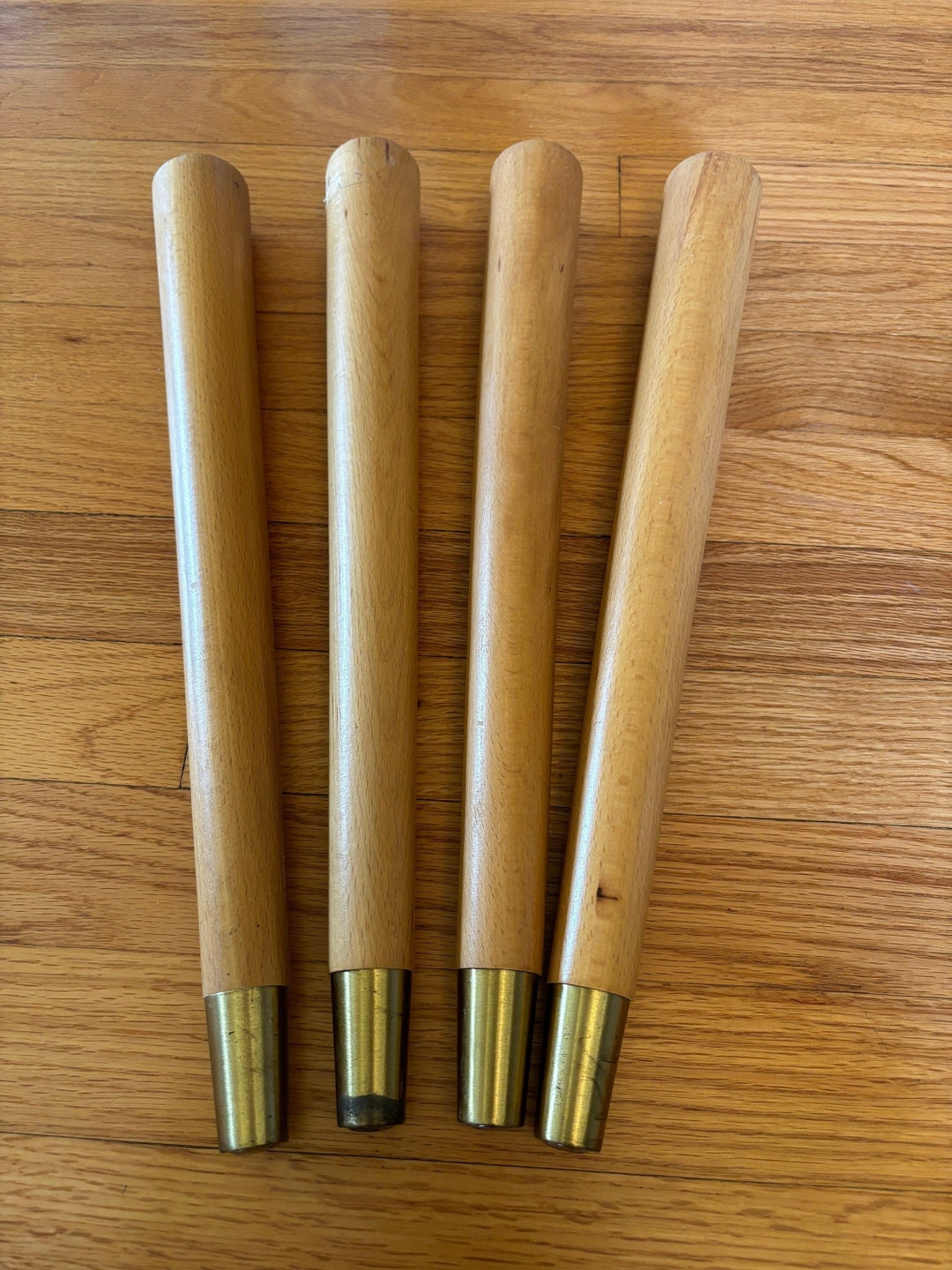 Vintage Finished Mid Century Modern Hardwood Furniture Legs, Vintage ...